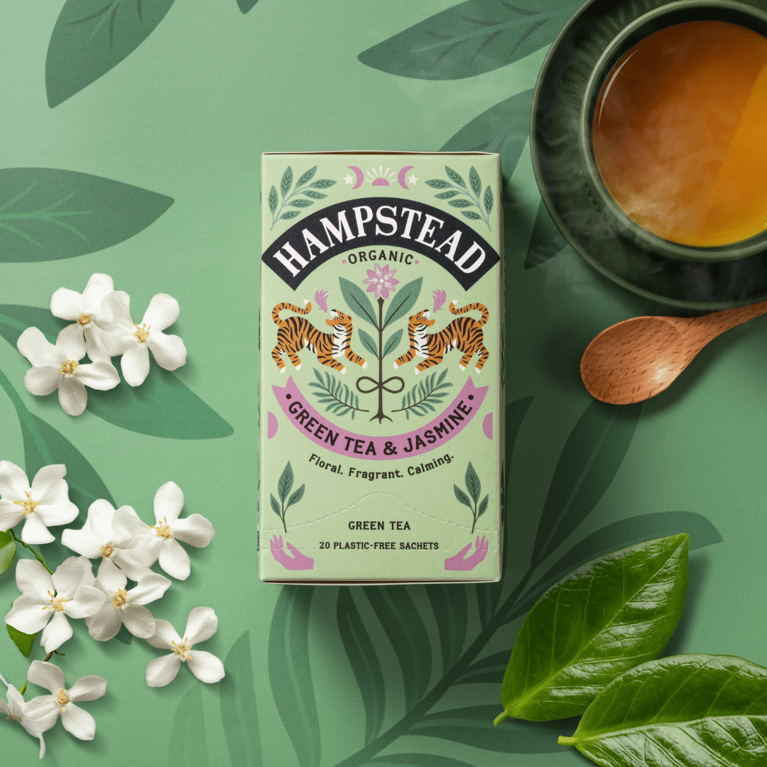 Organic Green Tea & Jasmine Tea Bags | Hampstead Tea